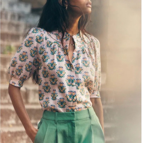 Boden | Tops | Boden Pink Floral Top | Poshmark